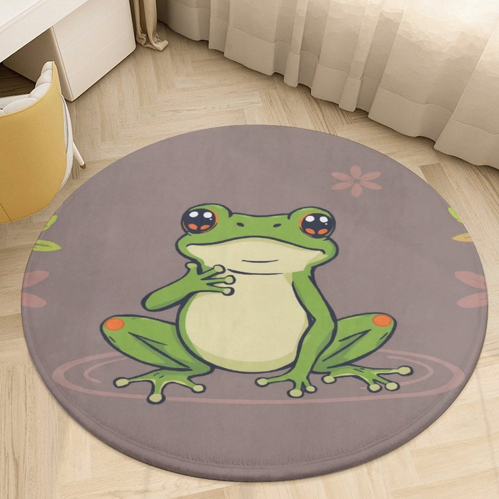 Cartoon Frog Area Rug Round Carpet Rug for Living Room Bedroom Sofa ...