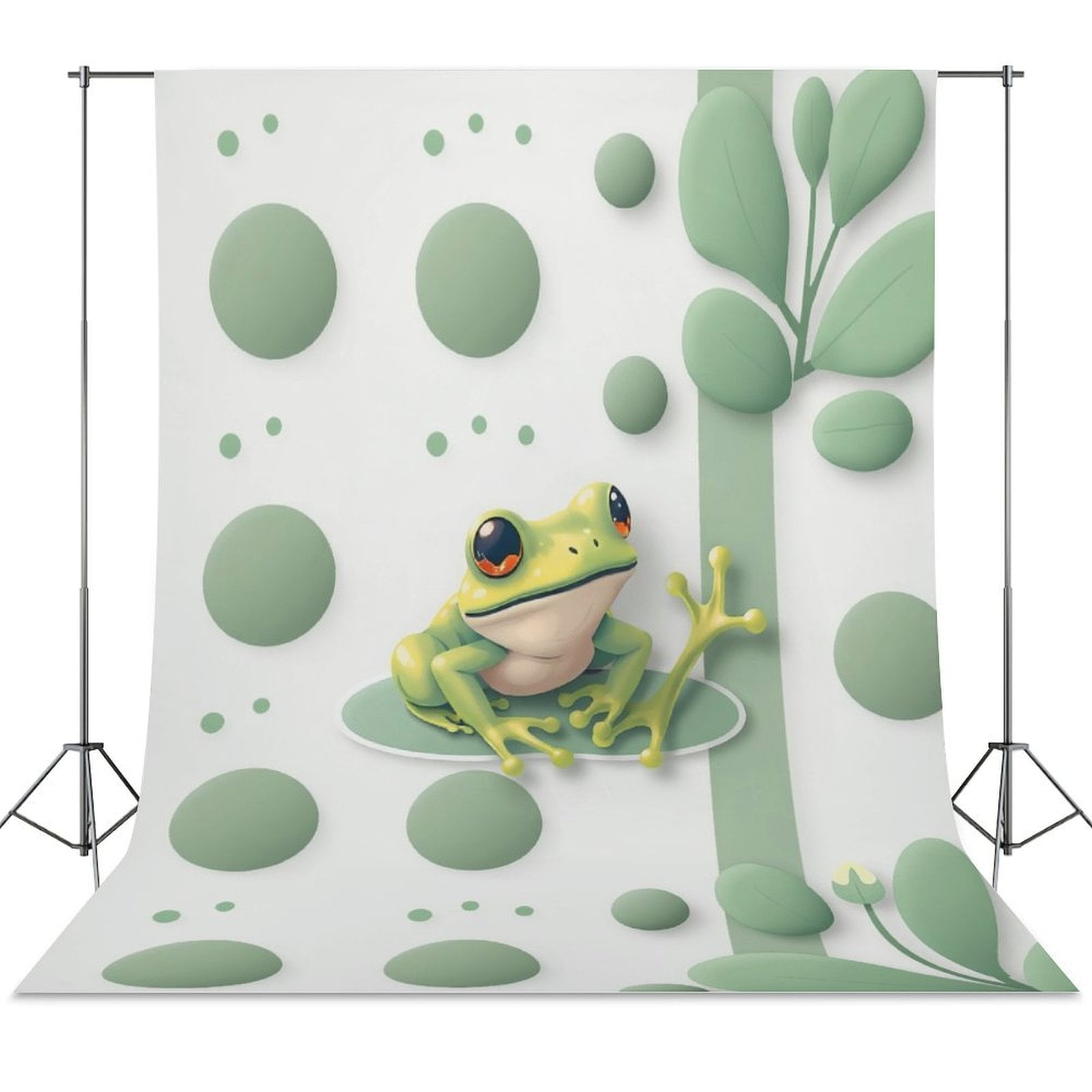 Cartoon Frog Backdrop Baby Shower Newborn Portrait Girl Boy Birthday ...