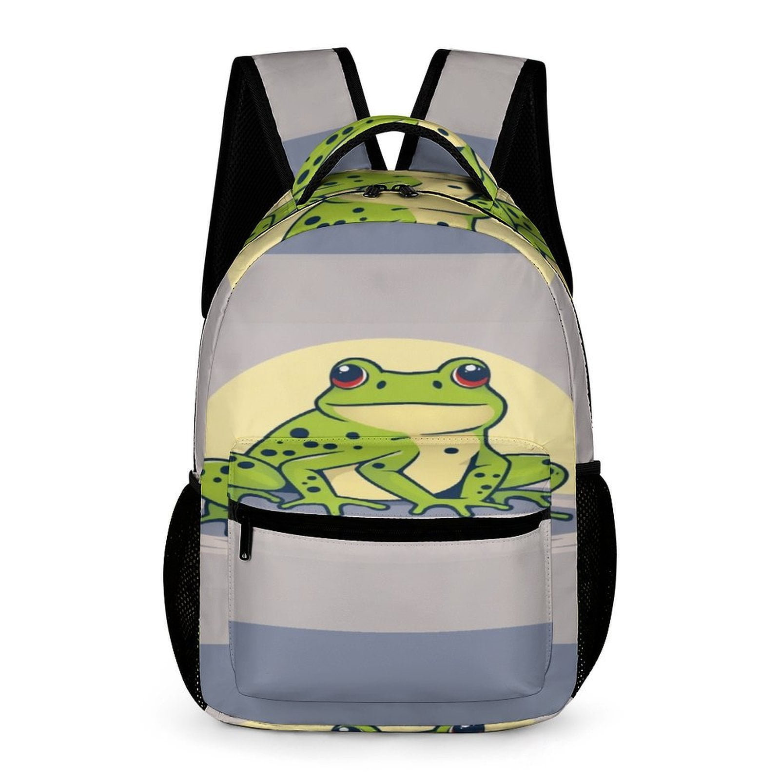 Cartoon Frog Backpack Student Bookbag School Bag Laptop Backpacks ...