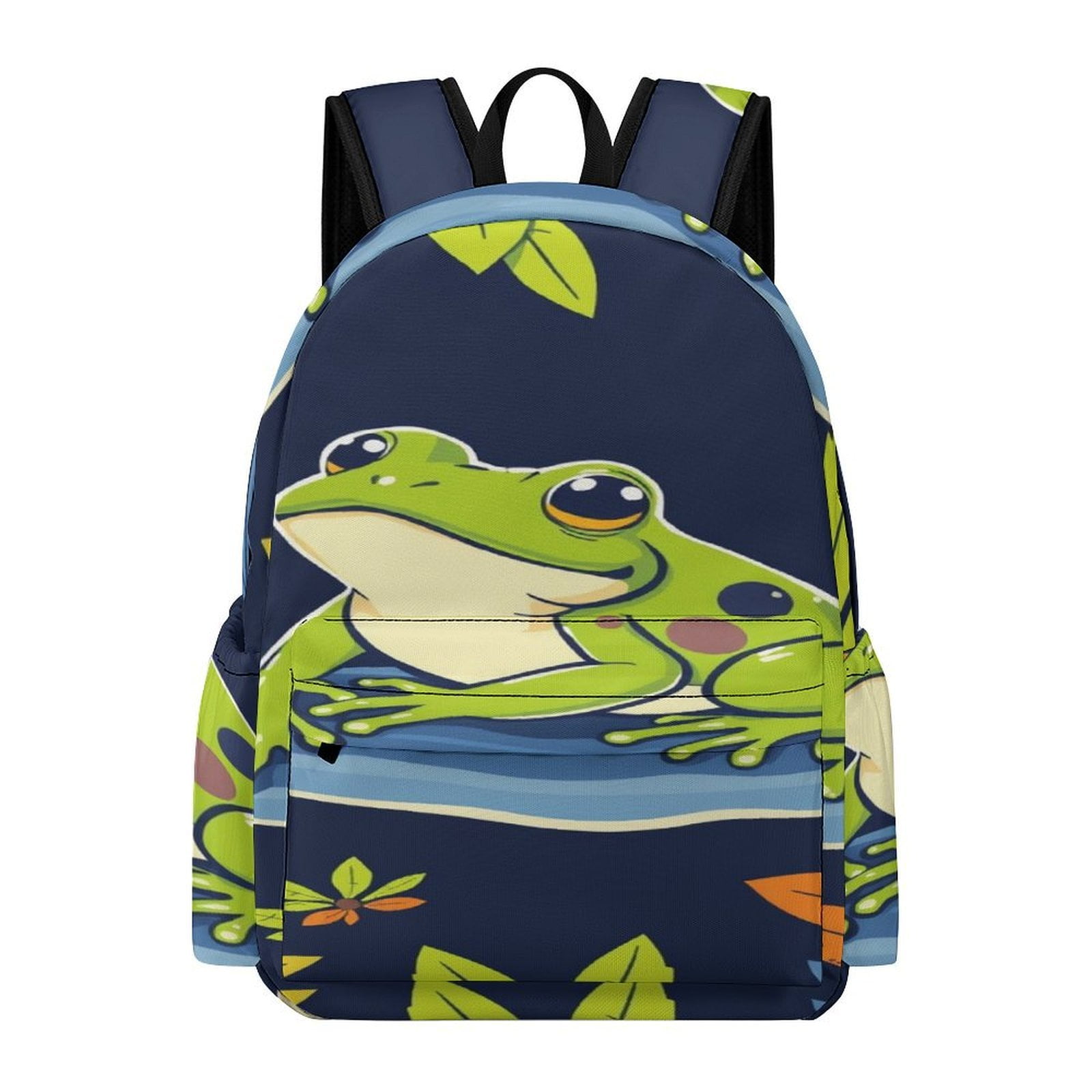 Cartoon Frog Backpacks Women Men Bookbag Casual School Bags Laptop ...