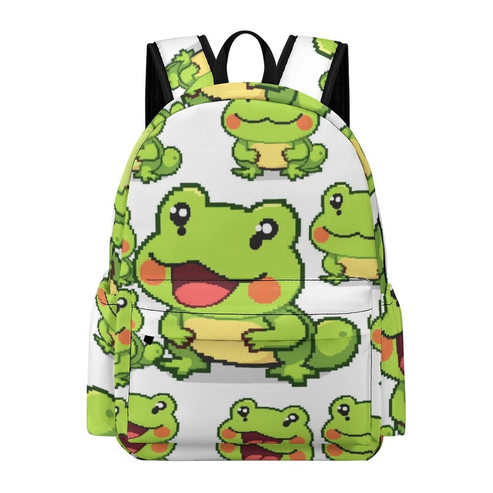 Cartoon Frog Backpacks Women Men Bookbag Casual School Bags Laptop ...
