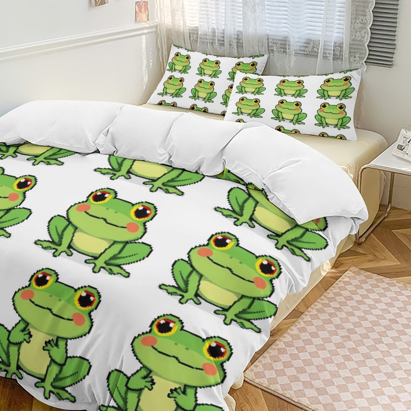Cartoon Frog Bed Sheet Set Comforter Sets Themed Bedding Quilted Duvet ...