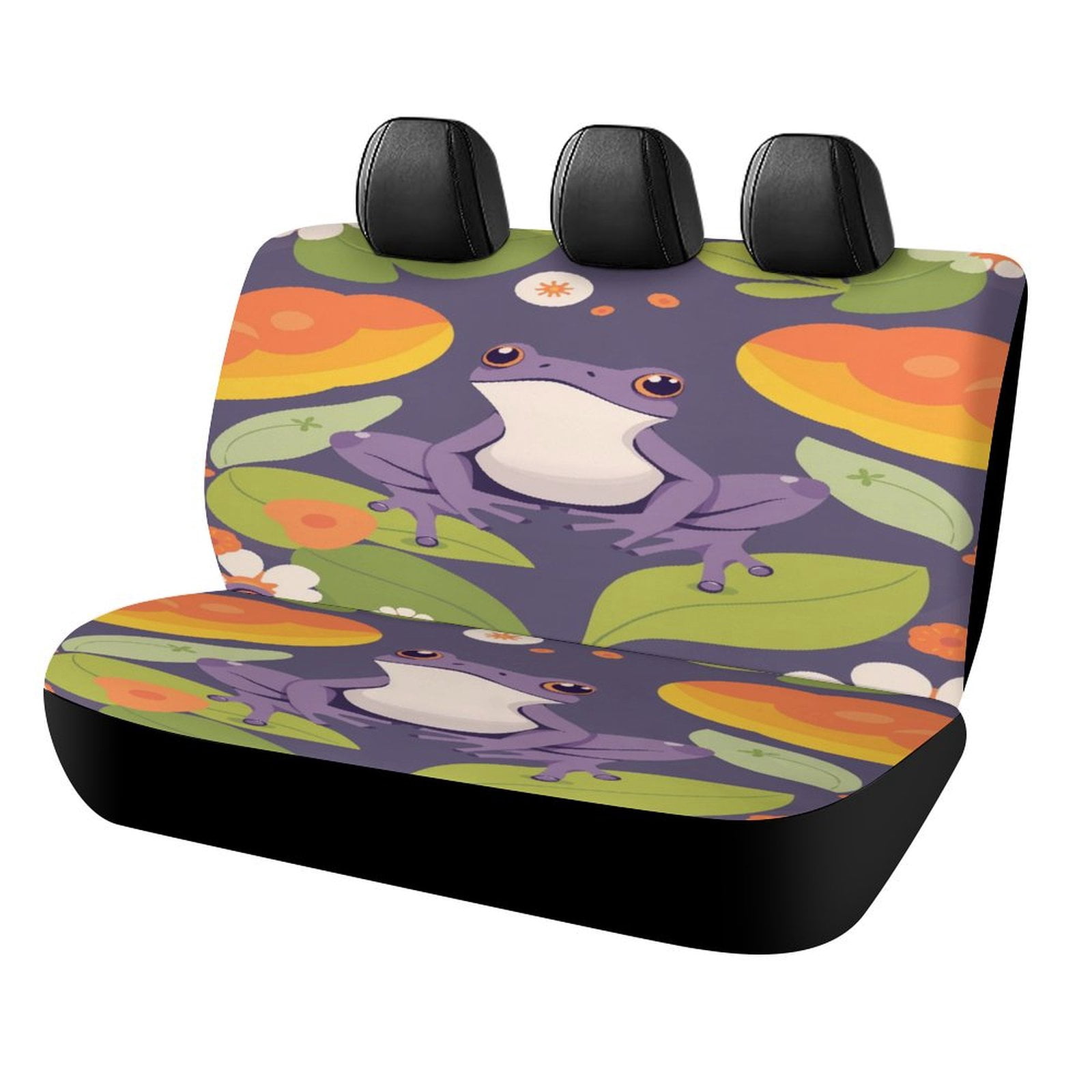 Cartoon Frog Car Rear Seat Cover Accessories Universal Fit Car Seat ...