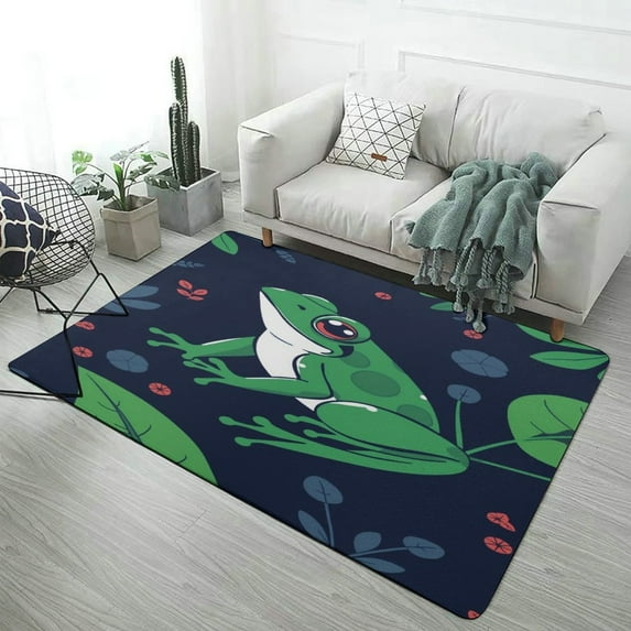 Cartoon Frog Carpet Rug for Home Living Room Bedroom Sofa Doormat Play ...