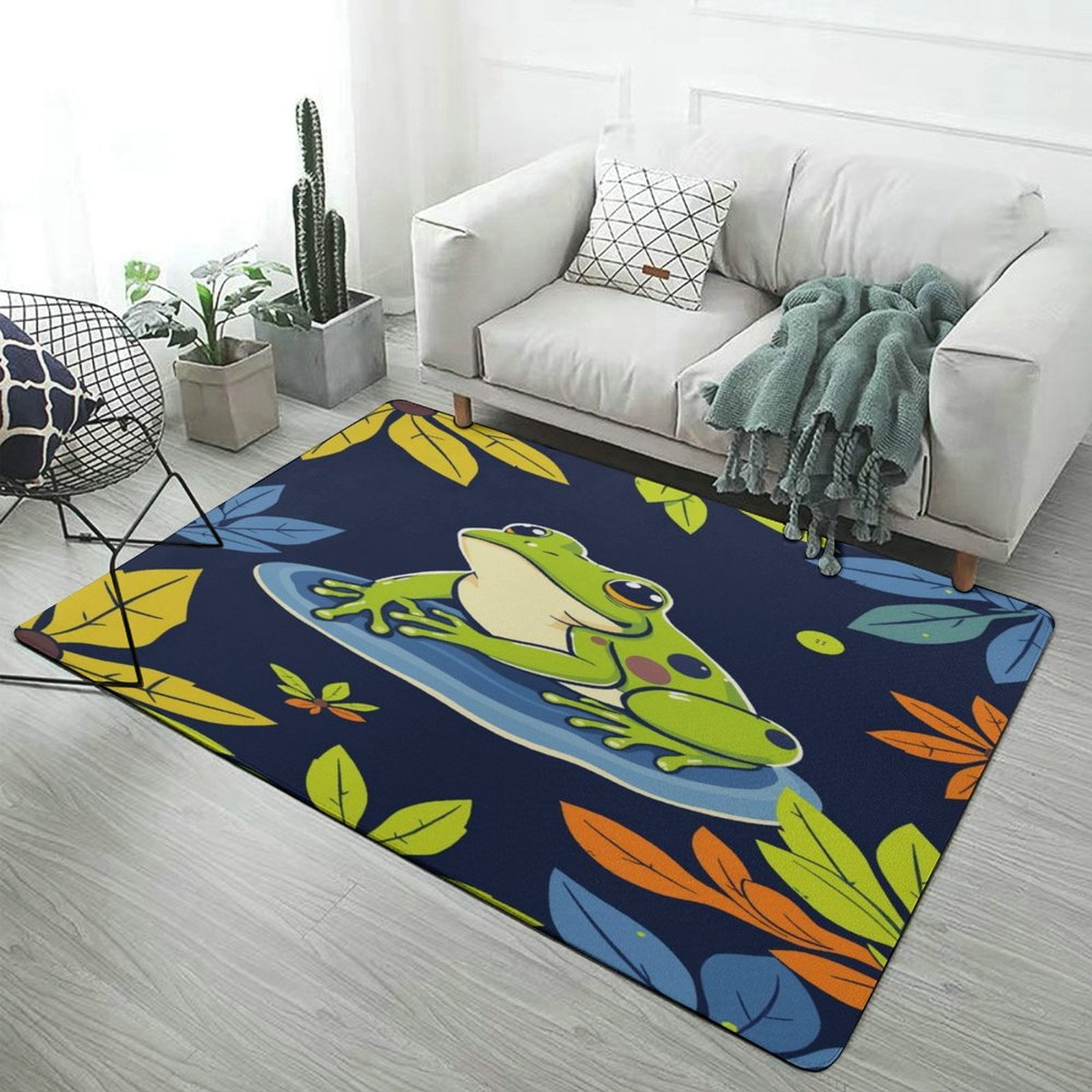 Cartoon Frog Carpet Rug for Home Living Room Bedroom Sofa Doormat Play ...