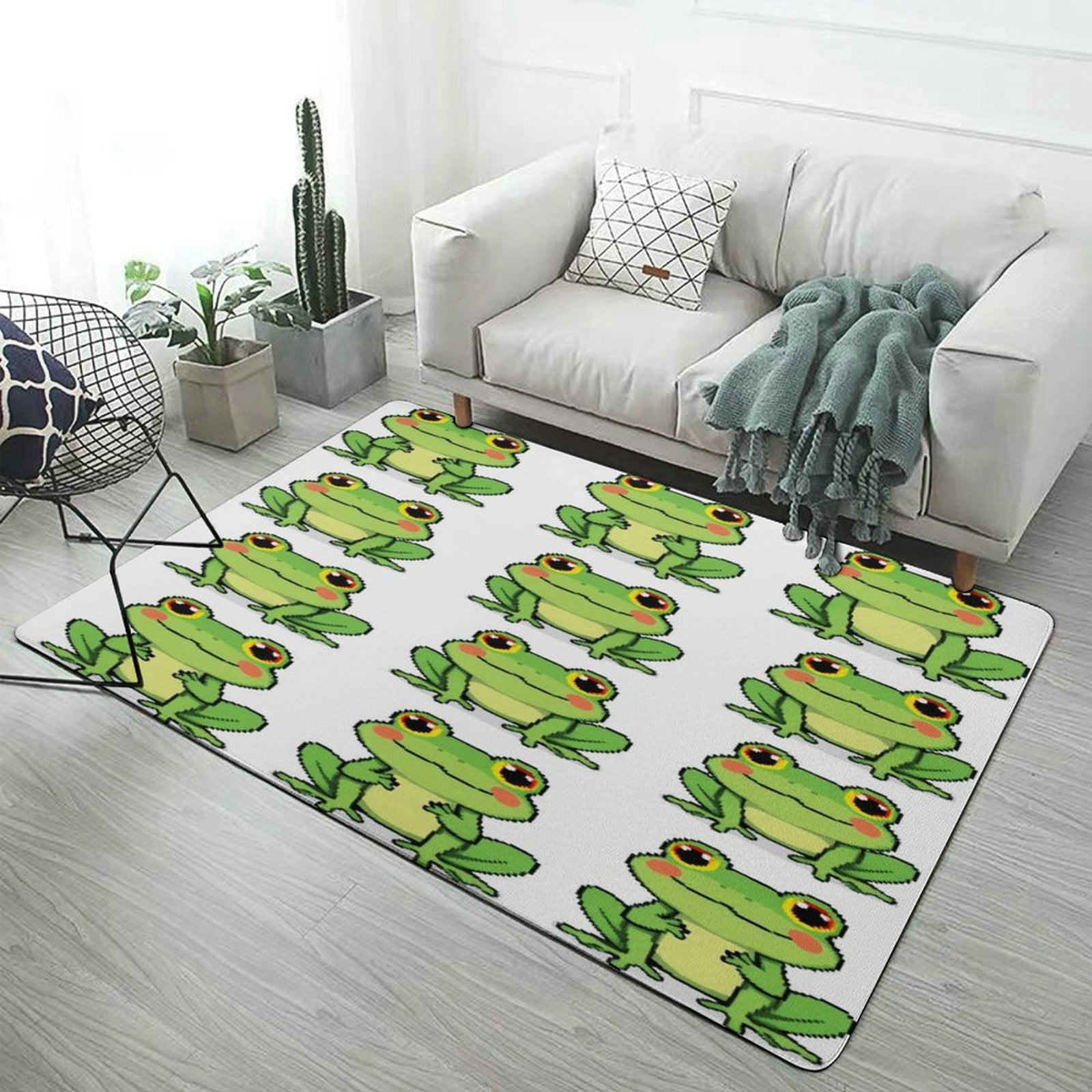 Cartoon Frog Carpet Rug for Home Living Room Bedroom Sofa Doormat Play ...