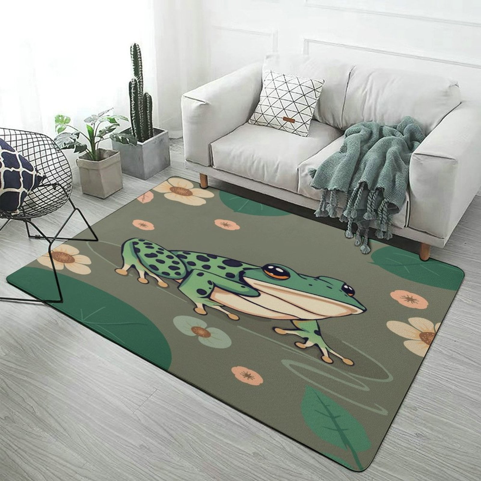 Cartoon Frog Carpets for Living Room Luxury Rations Sofa Table Large ...