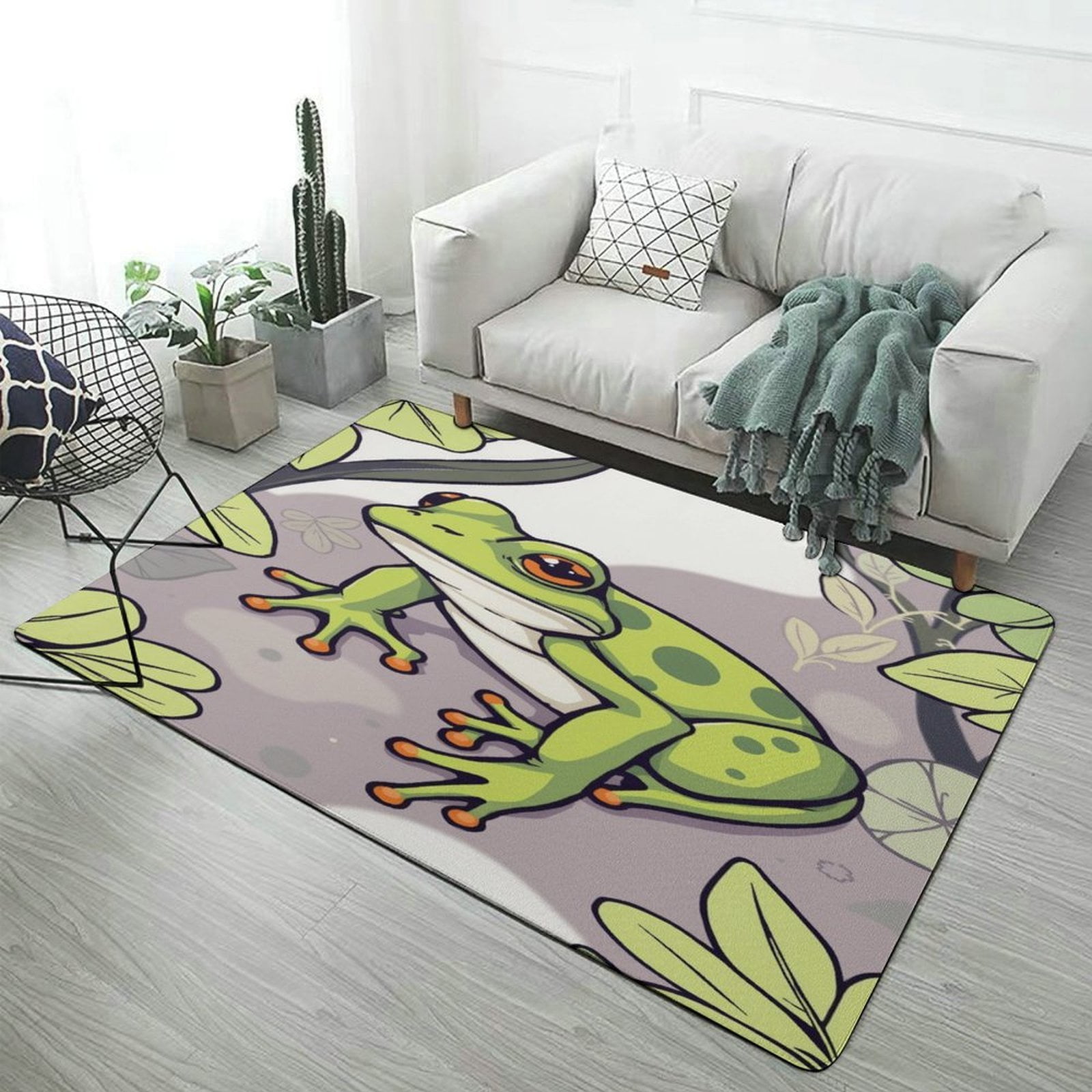 Cartoon Frog Carpets for Living Room Luxury Rations Sofa Table Large ...