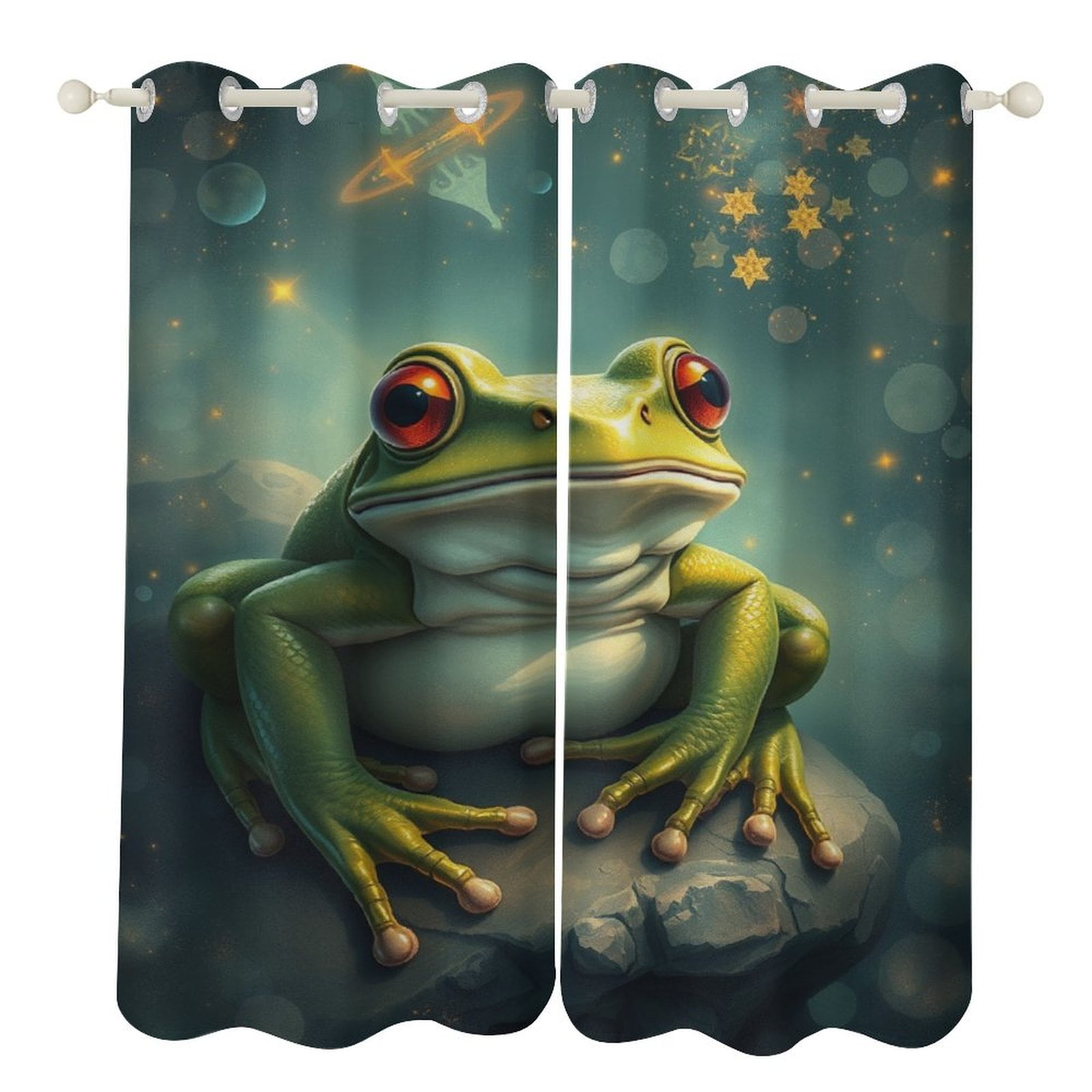 Cartoon Frog Curtain for Living Room Bedroom Set Design High Quality ...