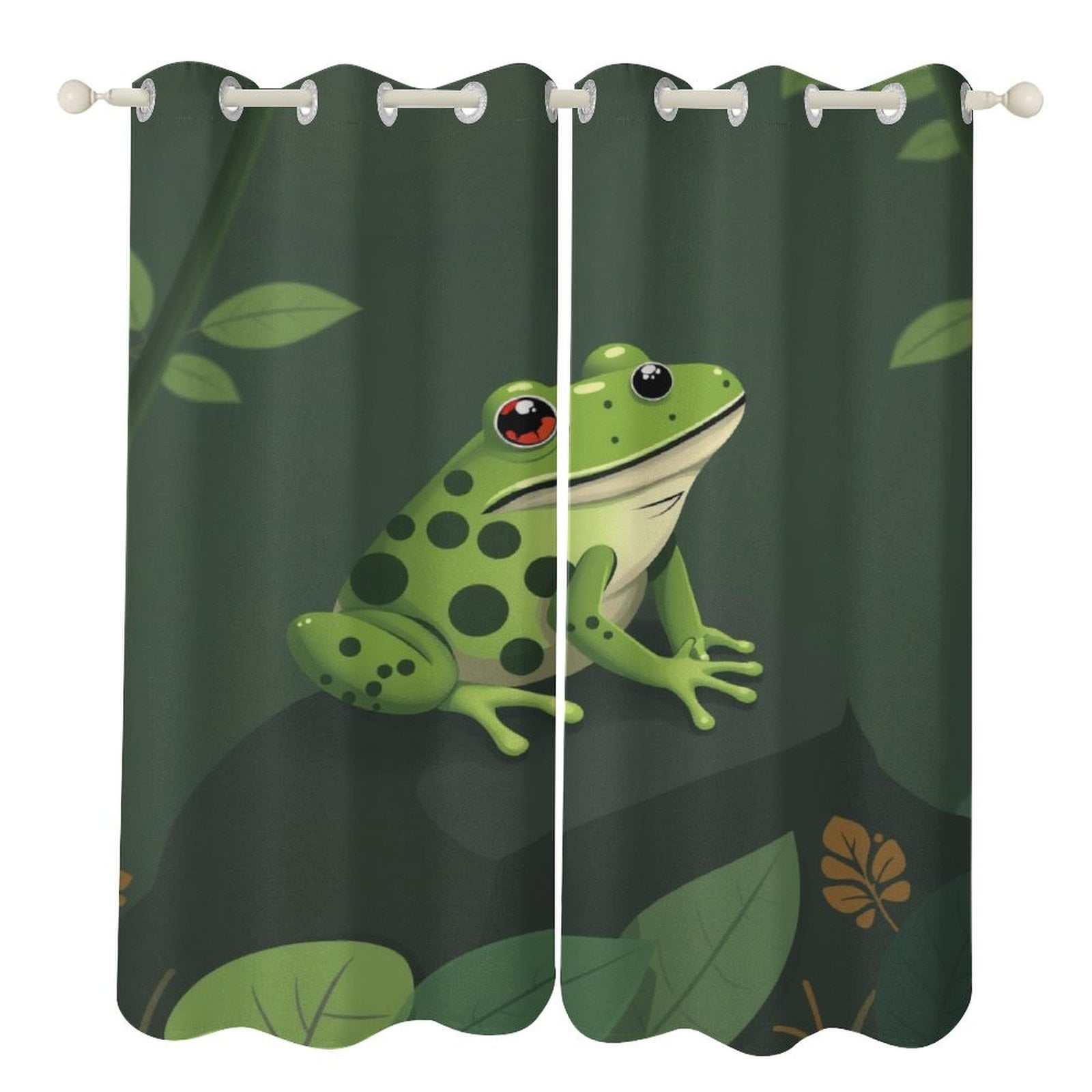 Cartoon Frog Curtain for Living Room Bedroom Set Design High Quality ...