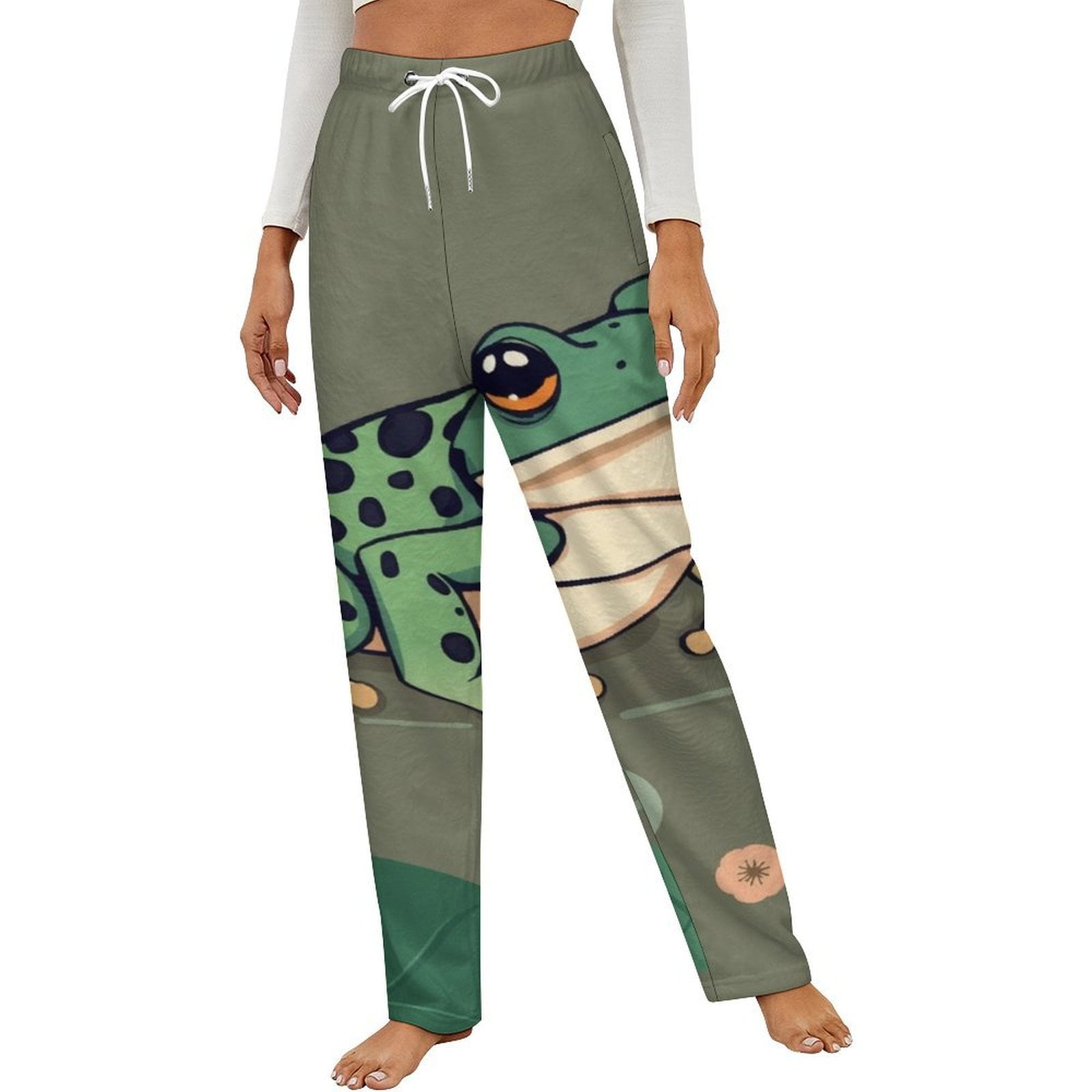 Cartoon Frog Flannel Pajamas Women's Autumn And Winter Plus Velvet Warm ...