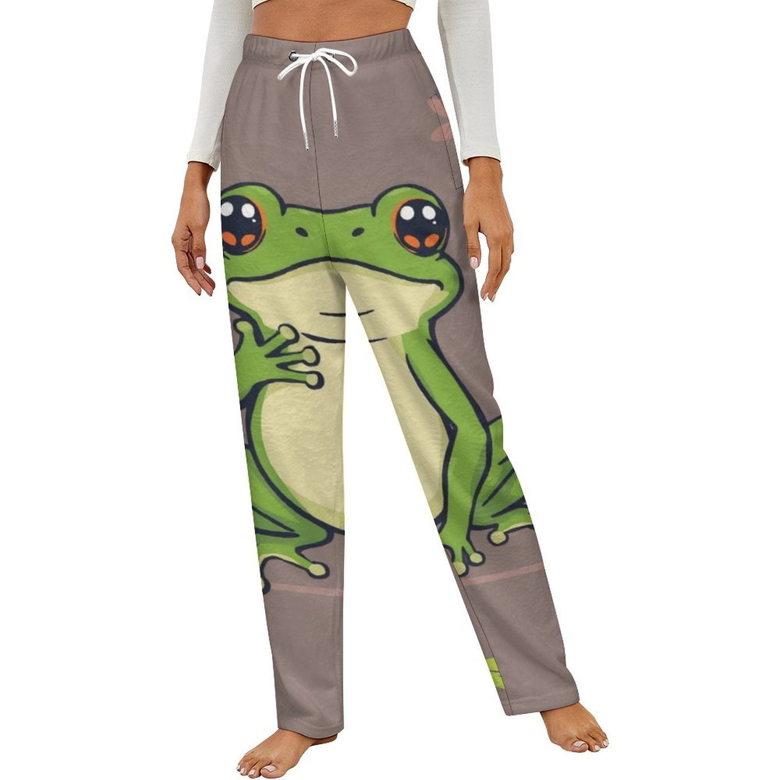 Cartoon Frog Flannel Pajamas Women's Autumn And Winter Plus Velvet Warm ...