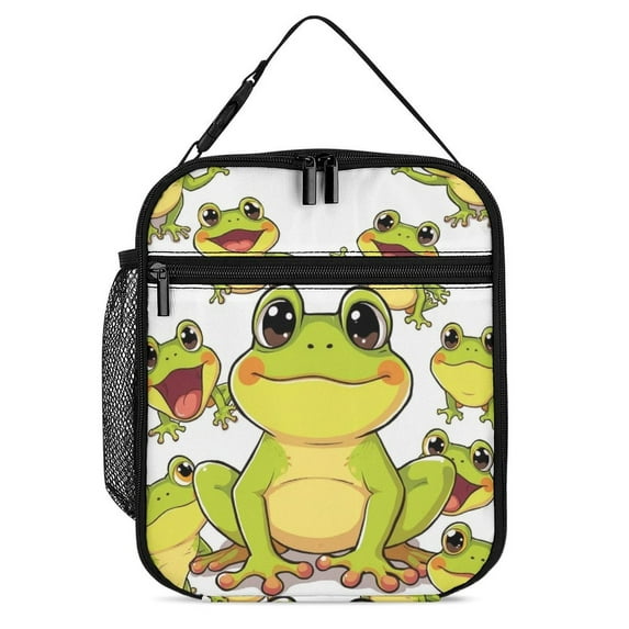 Cartoon Frog Lunch Bag Insulated Meal Bag Reusable Lunch Box Bag Food ...