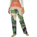 Cartoon Frog Pajamas Pants Women's Pajama Pants Home Sleepwear Trousers ...
