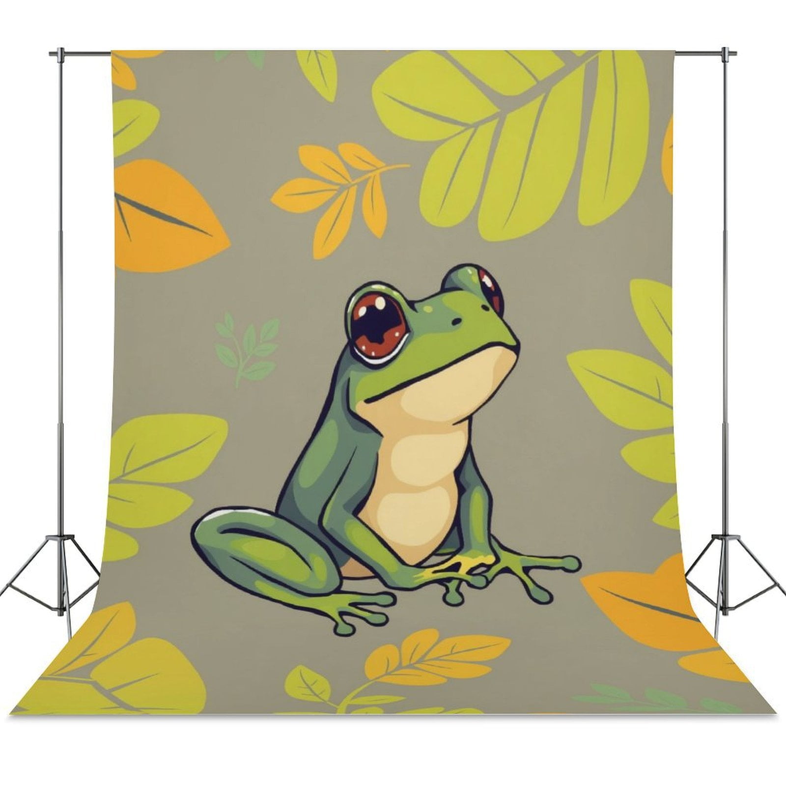 Cartoon Frog Party Backdrop Birthday Decoration Backgrounds for ...