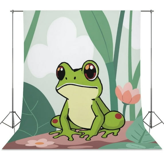 Cartoon Frog Party Backdrop Birthday Decoration Backgrounds for ...