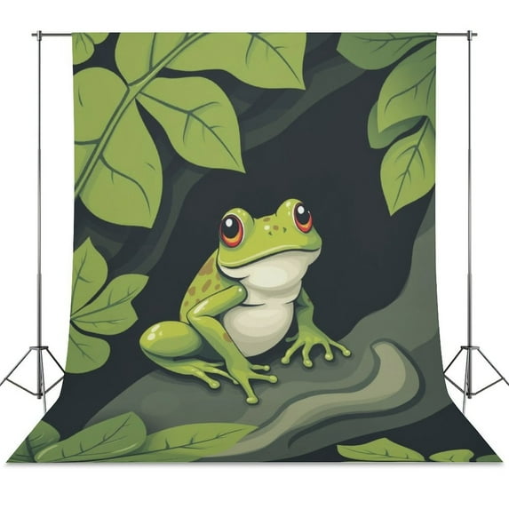 Cartoon Frog Party Backdrop Birthday Decoration Backgrounds for ...