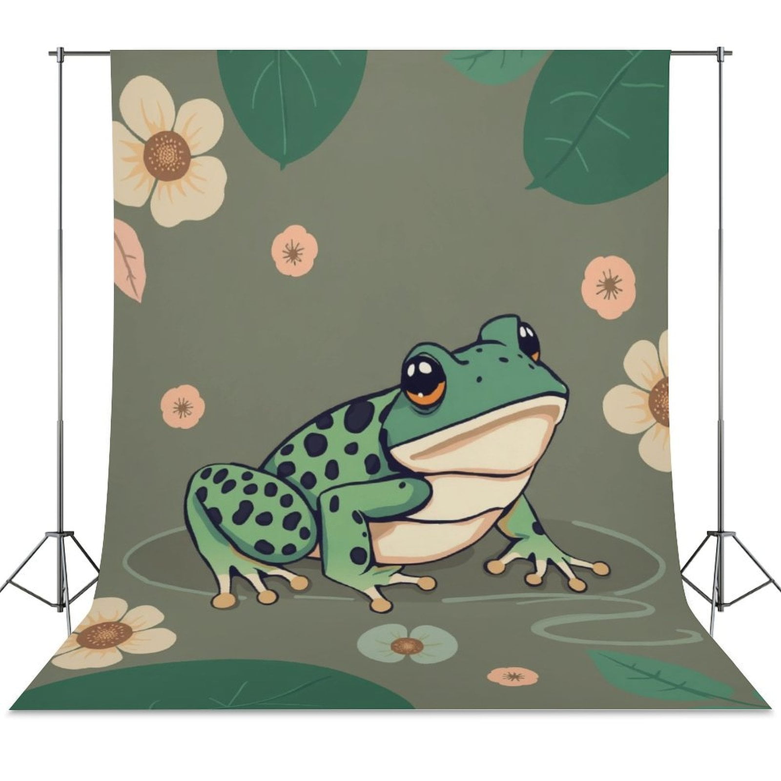 Cartoon Frog Party Backdrop Birthday Decoration Backgrounds for ...