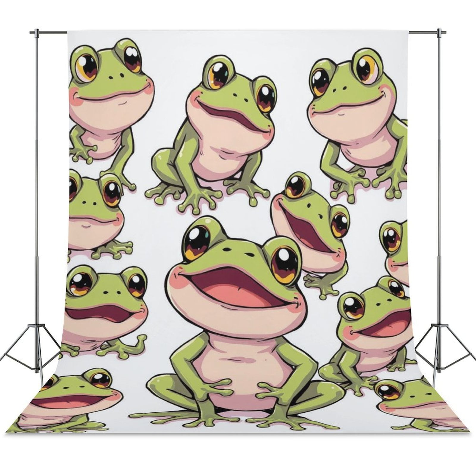 Cartoon Frog Party Backdrop Birthday Decoration Backgrounds for ...