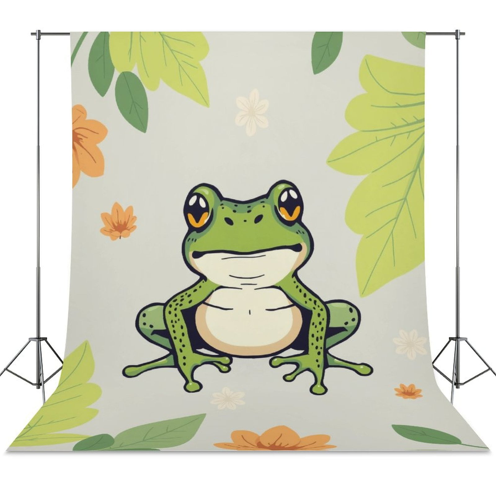 Cartoon Frog Party Backdrop Birthday Decoration Backgrounds for ...