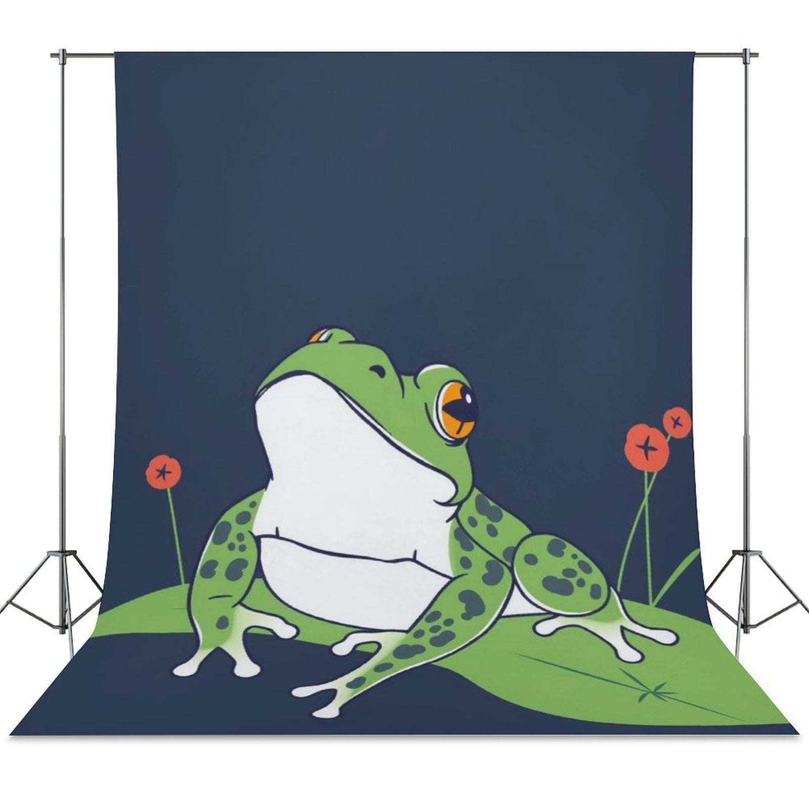 Cartoon Frog Party Backdrop Birthday Decoration Backgrounds for ...