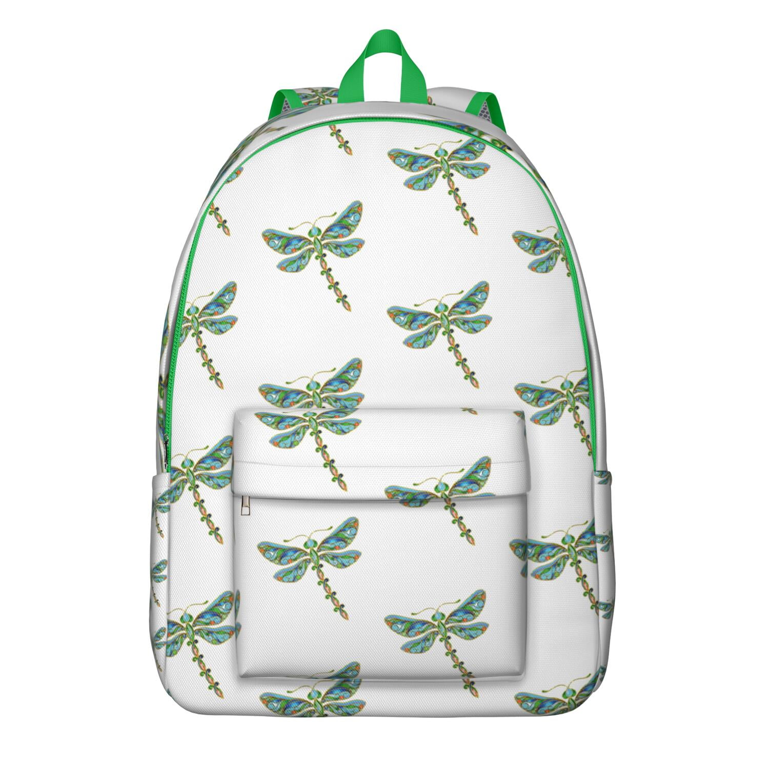 Cartoon Frog School Backpack, Waterproof Bookbag with Cute Green Frog ...