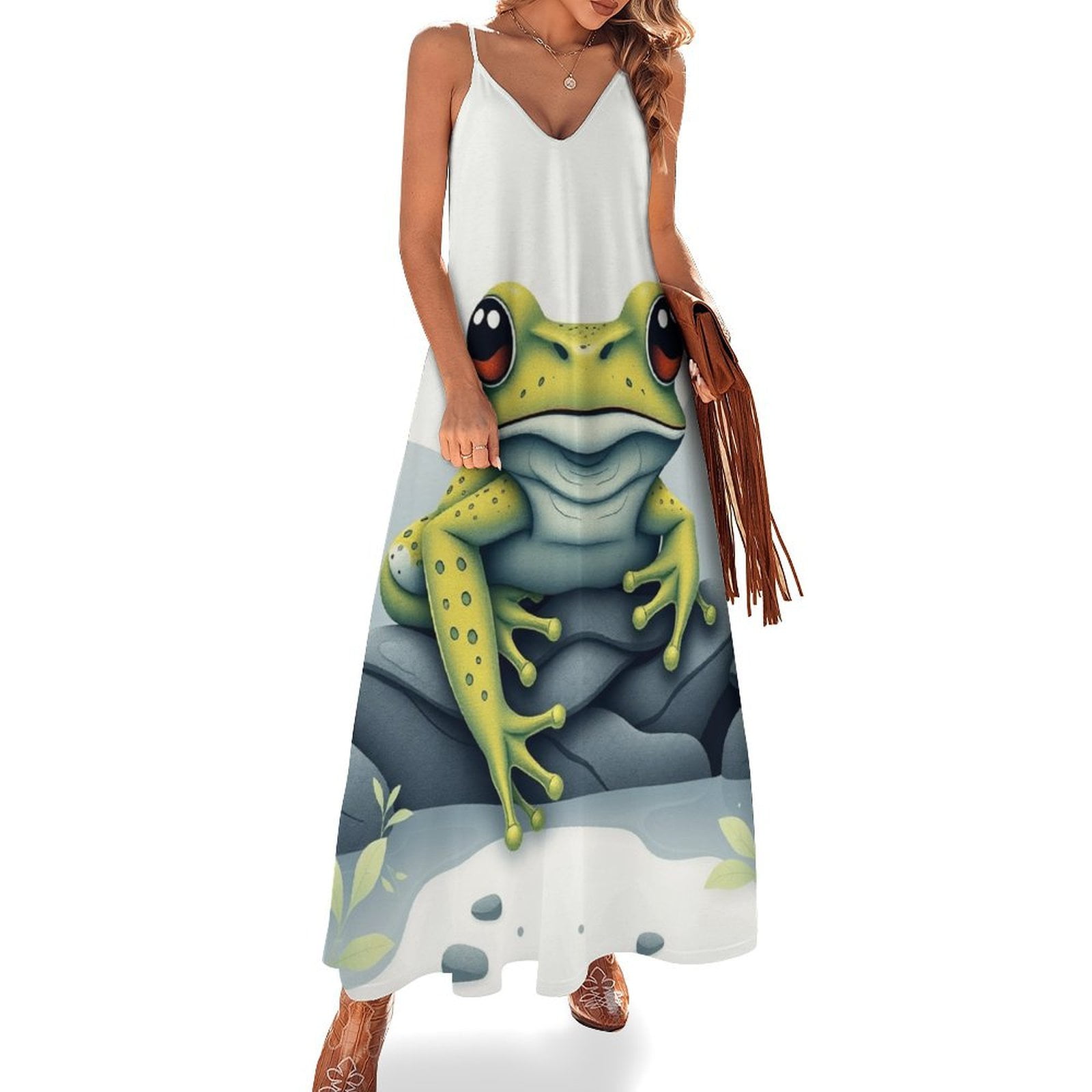 Cartoon Frog Sleeveless Dress Luxury Evening Dresses for Women 2025 ...