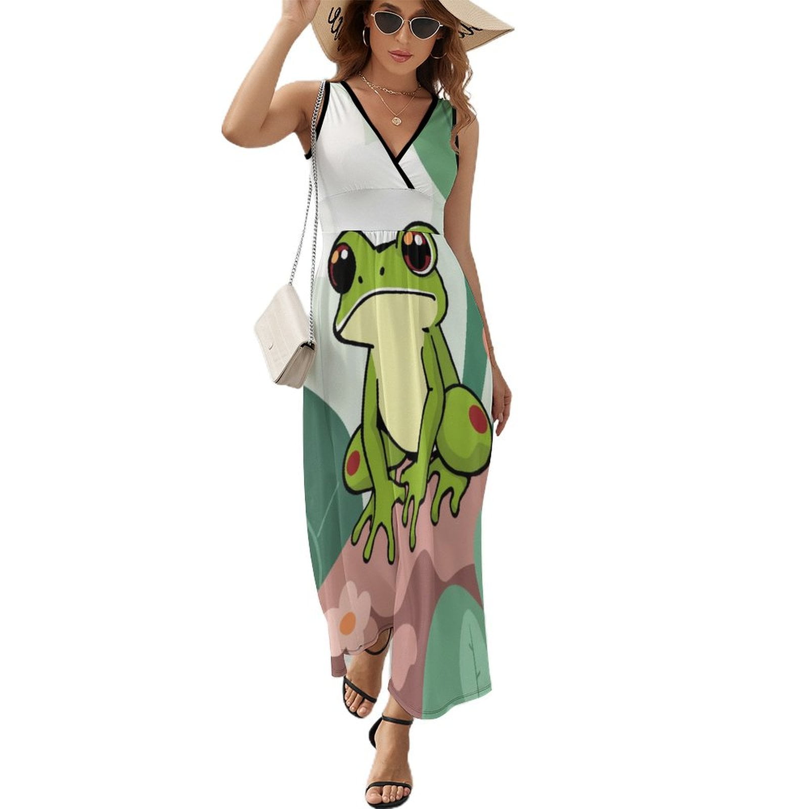 Cartoon Frog Sleeveless Luxury Evening Dress For Women Party Dress ...