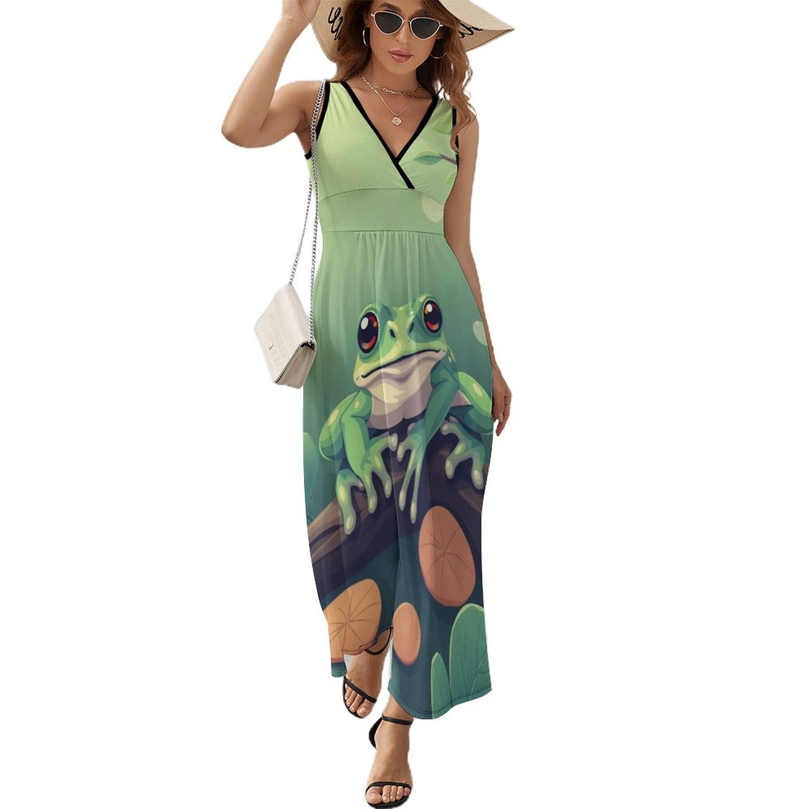 Cartoon Frog Sleeveless Luxury Evening Dress For Women Party Dress ...