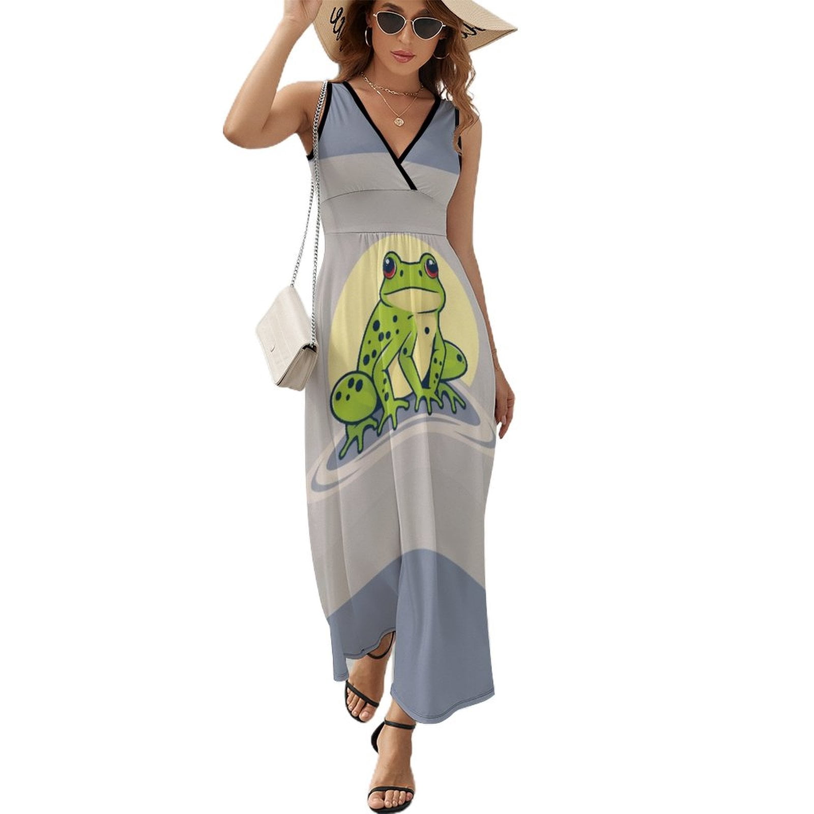 Cartoon Frog Sleeveless Luxury Evening Dress For Women Party Dress ...