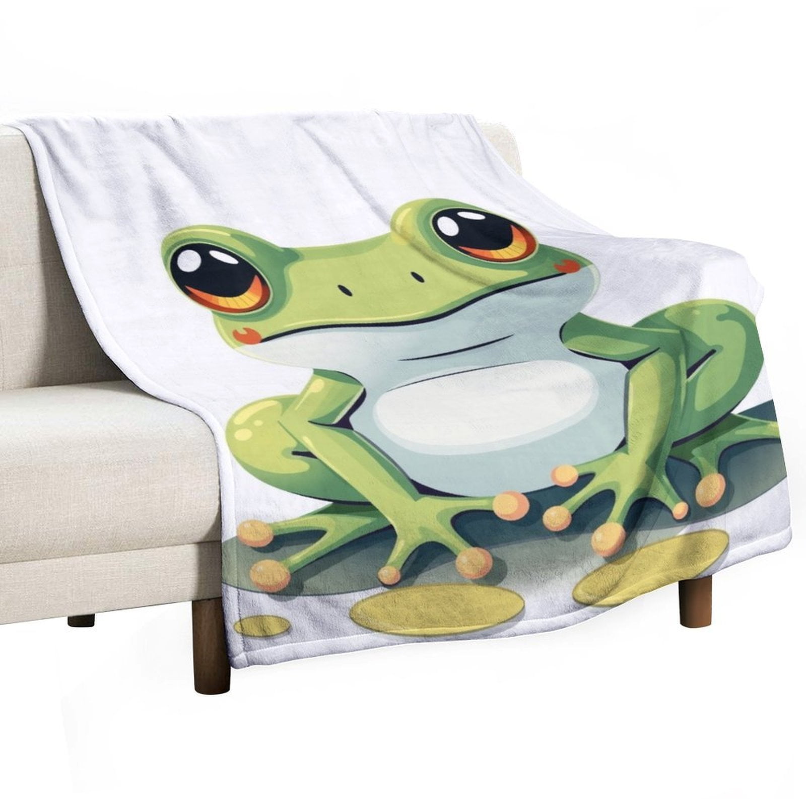 Cartoon Frog Soft Flannel Blanket for Beds Bedroom Sofa Picnic,Throw ...
