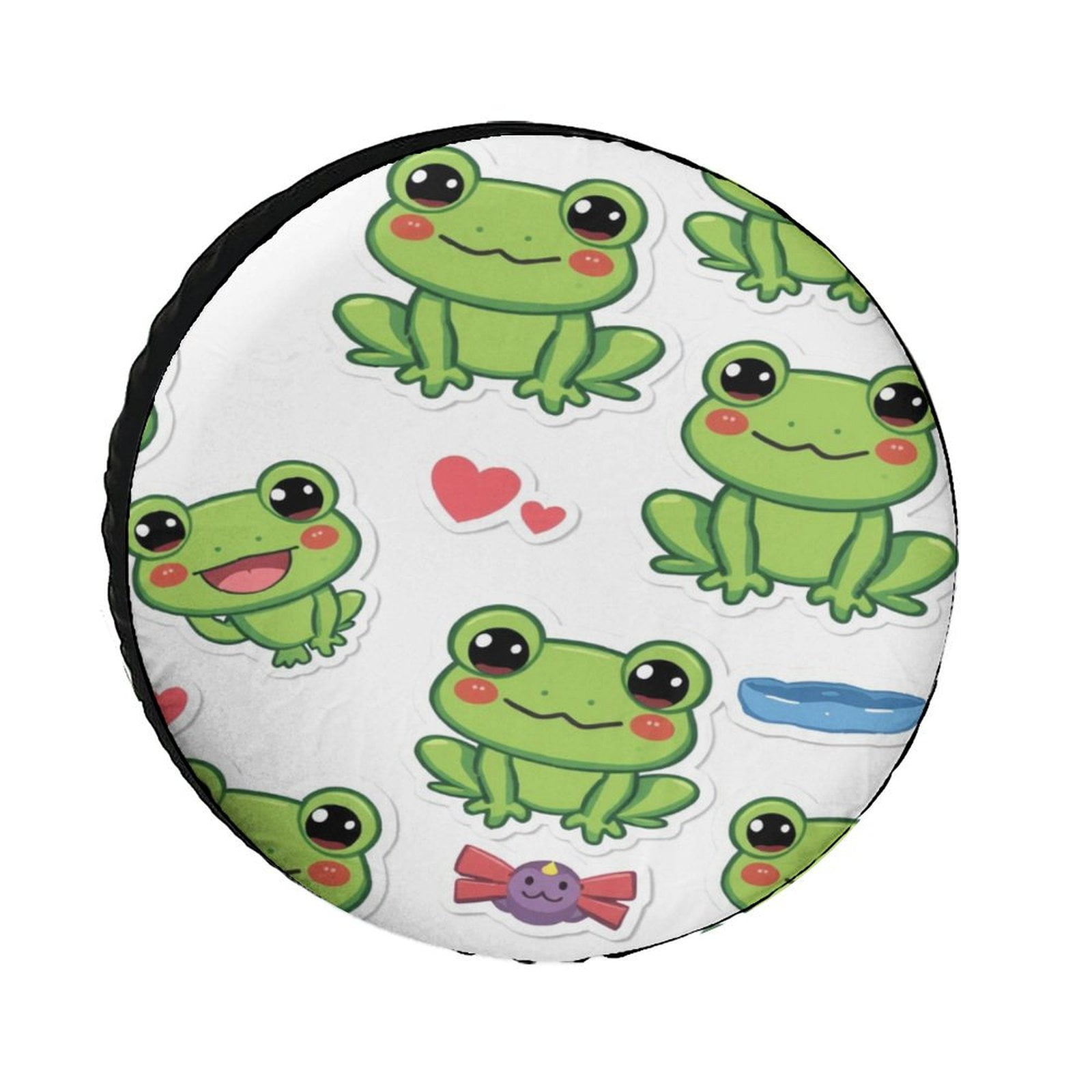 Cartoon Frog Spare Tire Cover Dust-Proof Wheel Tire Cover Fit Trailer ...