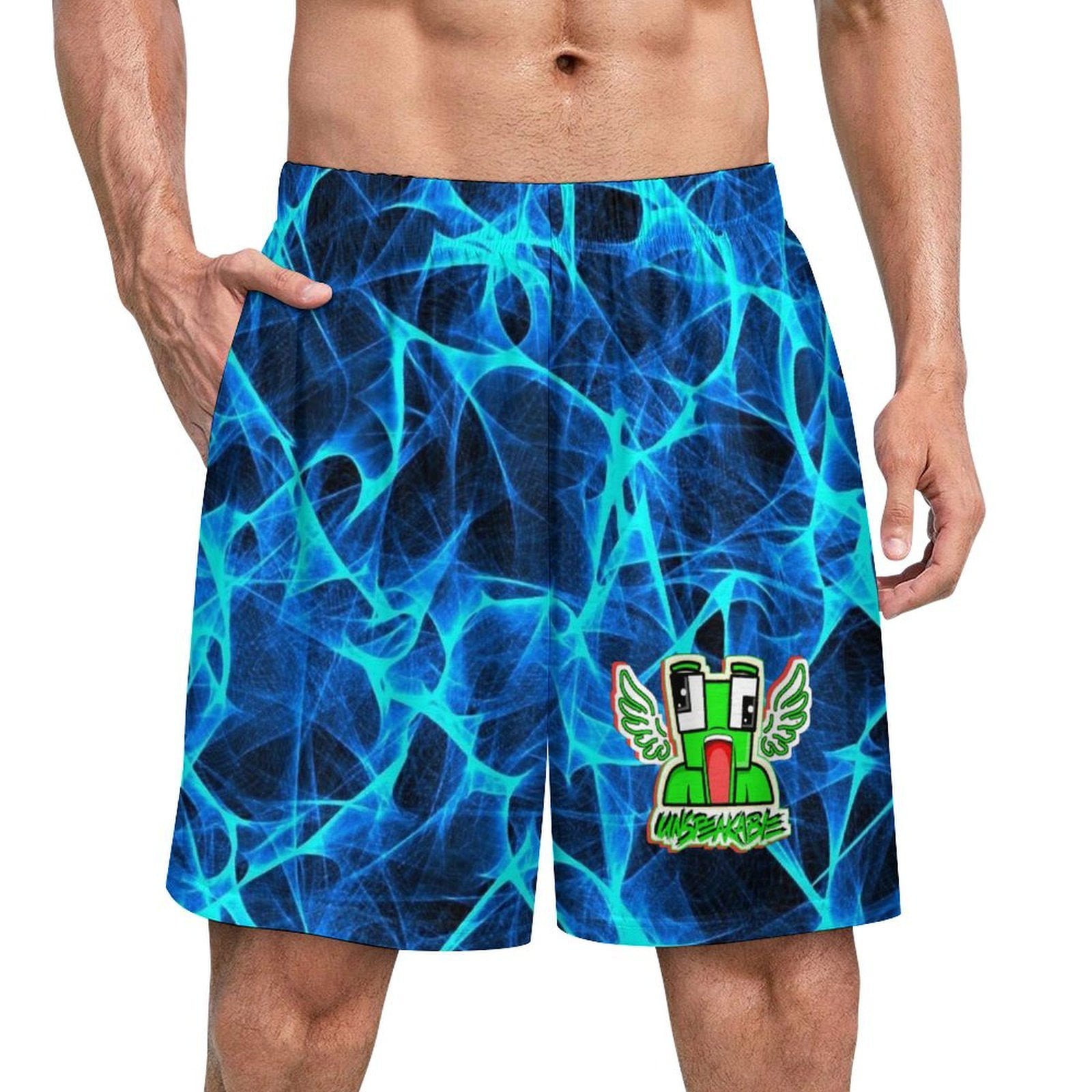 Cartoon Frog Uns-peak-able Men's Shorts 3D Printed Beach Shorts Pajama ...