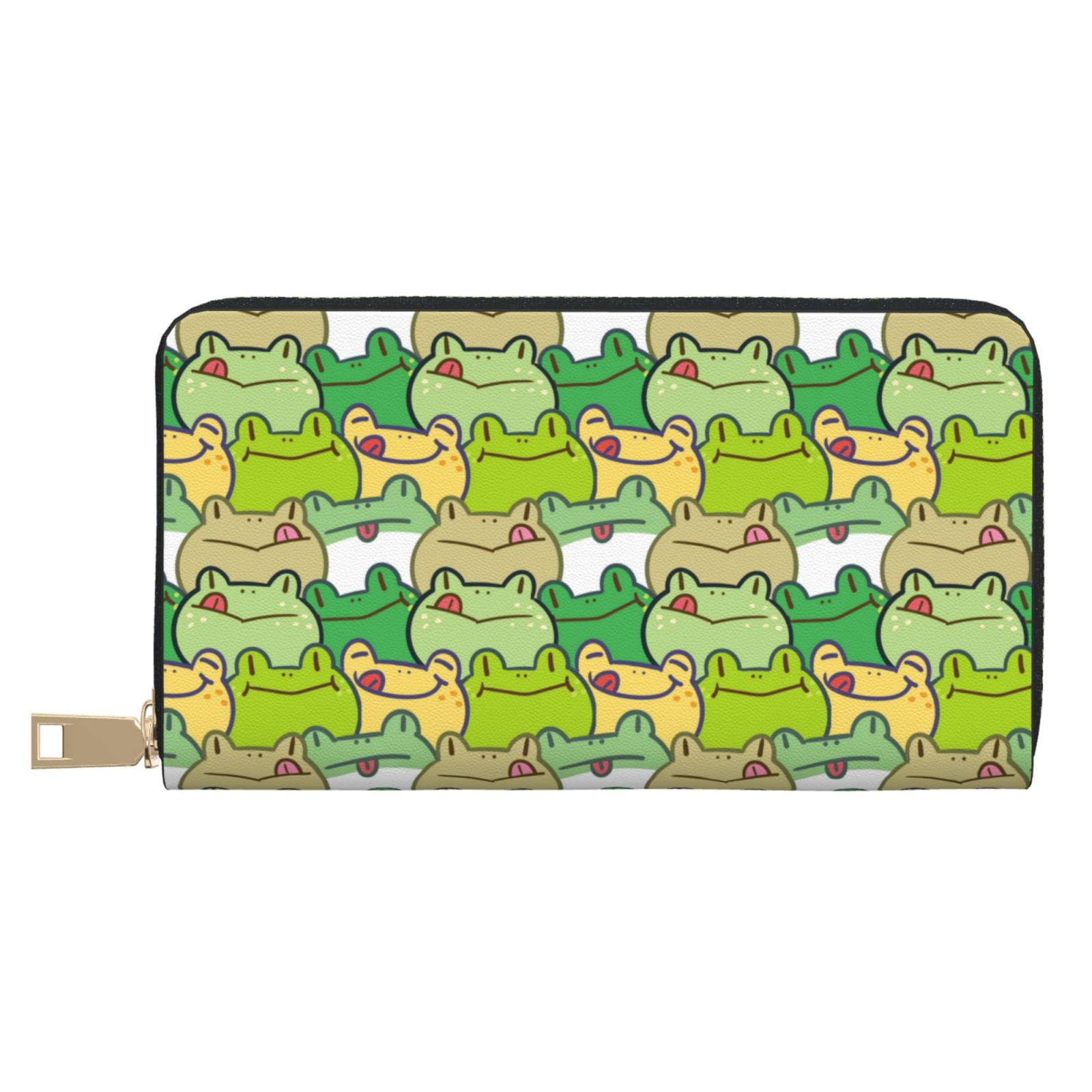 Cartoon Frog colorful cute Wallet Women, Leather Bifold Multi Card ...