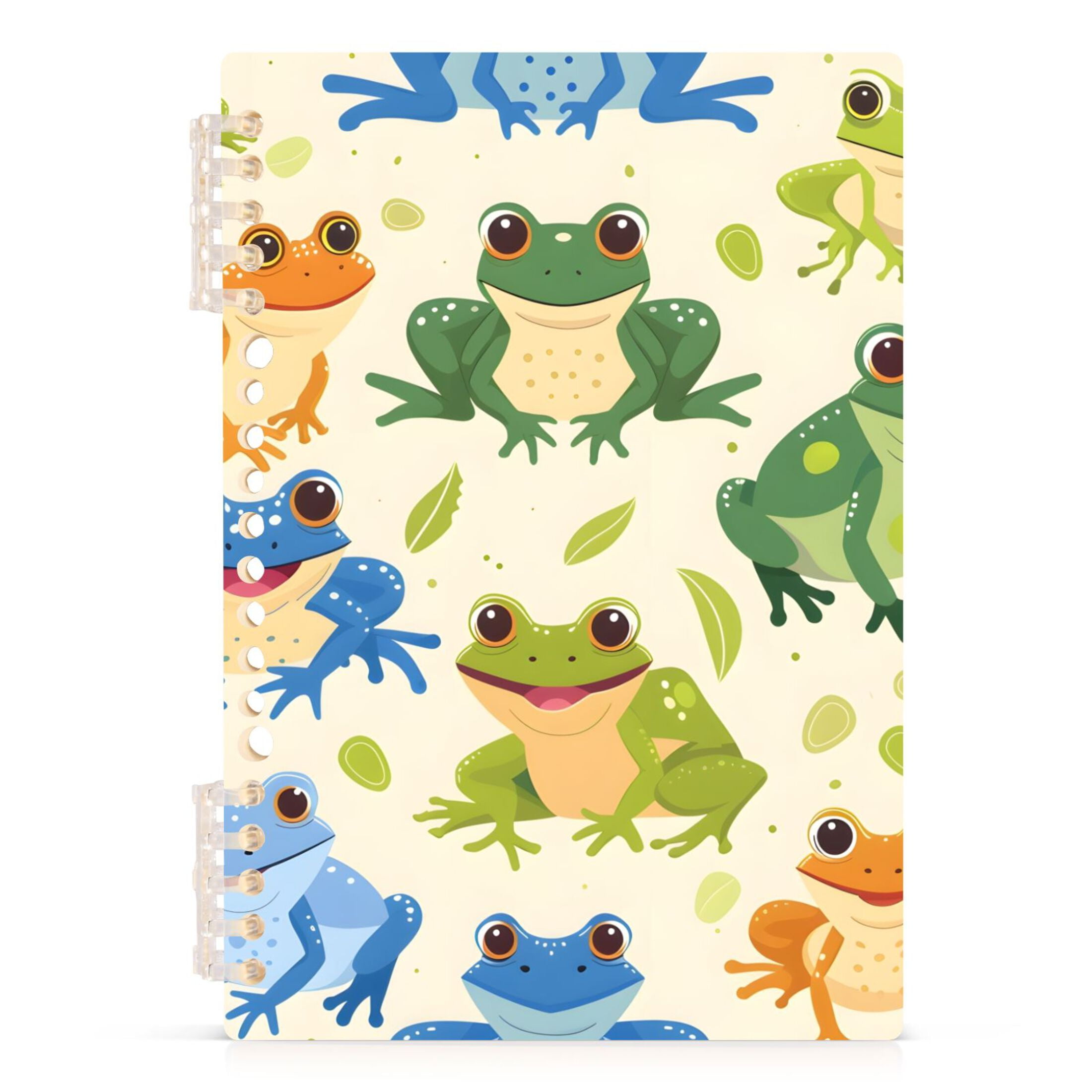 Cartoon Frogs Spiral Journal Notebook College Ruled Notebook 8.3" x 5.7 ...