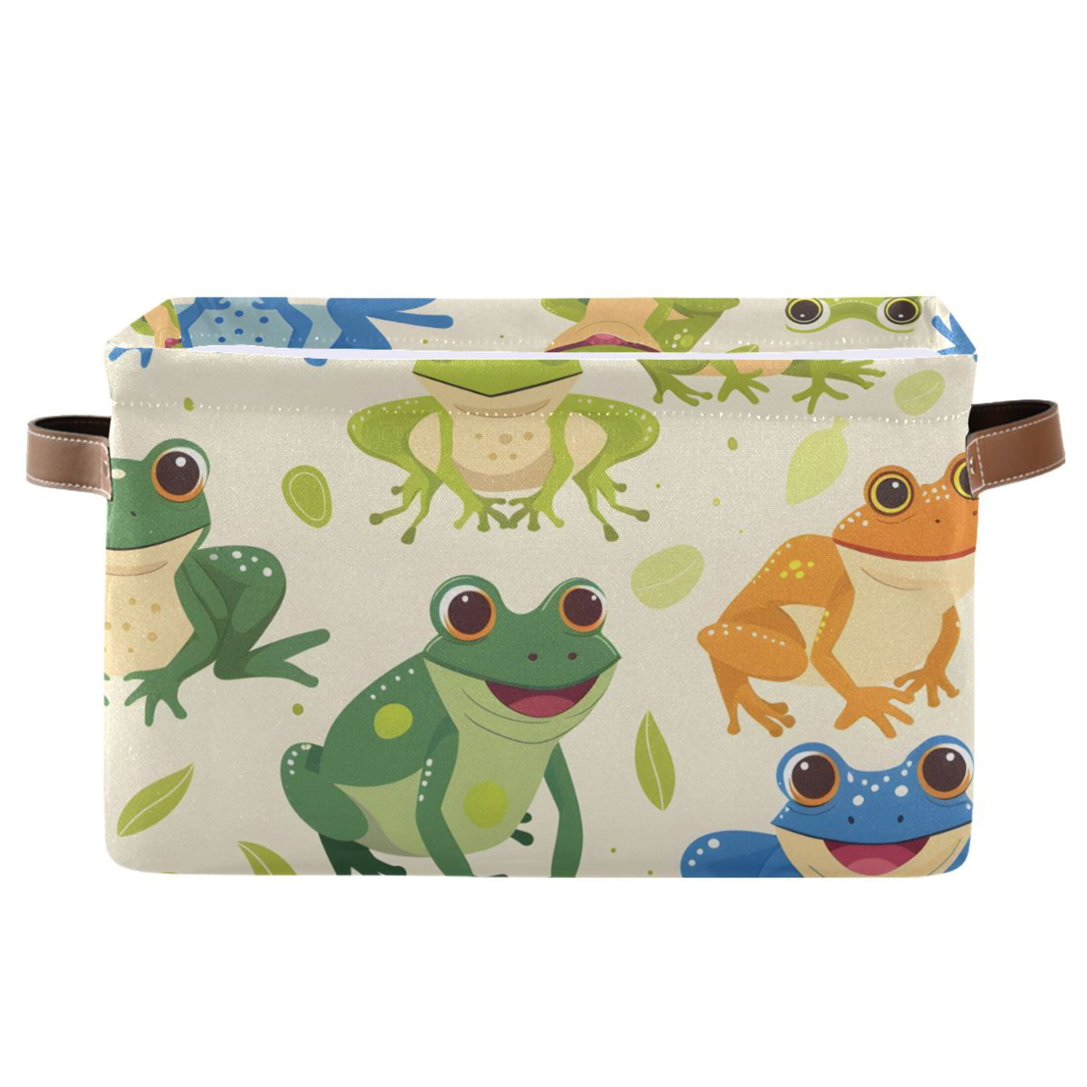 Cartoon Frogs Storage Basket Large Foldable Storage Bin Laundry Baskets ...