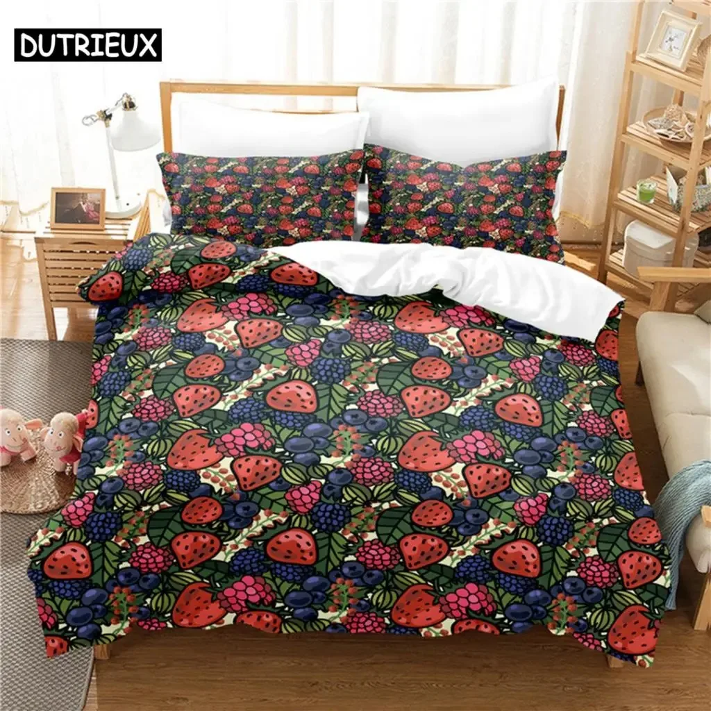 Cartoon Fruit Bedding Set Duvet Cover Set 3d Bedding Digital Printing ...