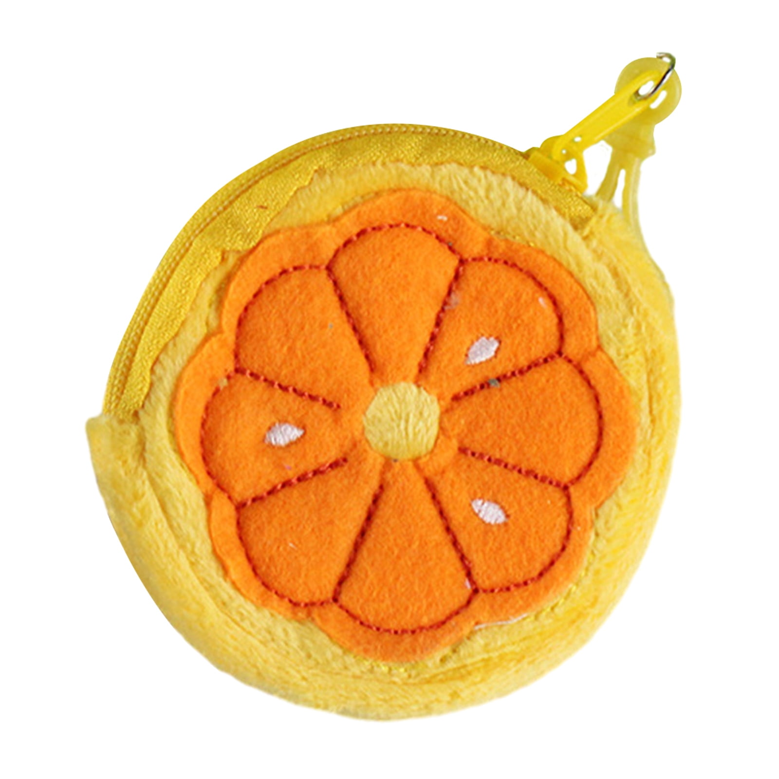 Cartoon Fruit Coin Purse with Plastic Lobster Clip Cute Plush Coin ...