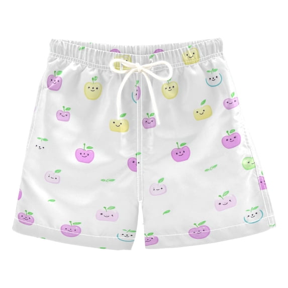 Cartoon Fruit Elements Swim Trunks Quick Dry Beach Pool Board Shorts ...