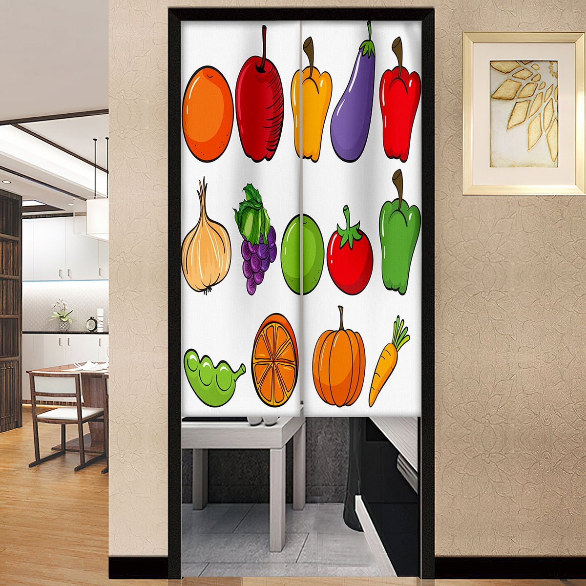 Cartoon Fruit Lemon Door Curtain Bedroom Kitchen Living Room Partition ...