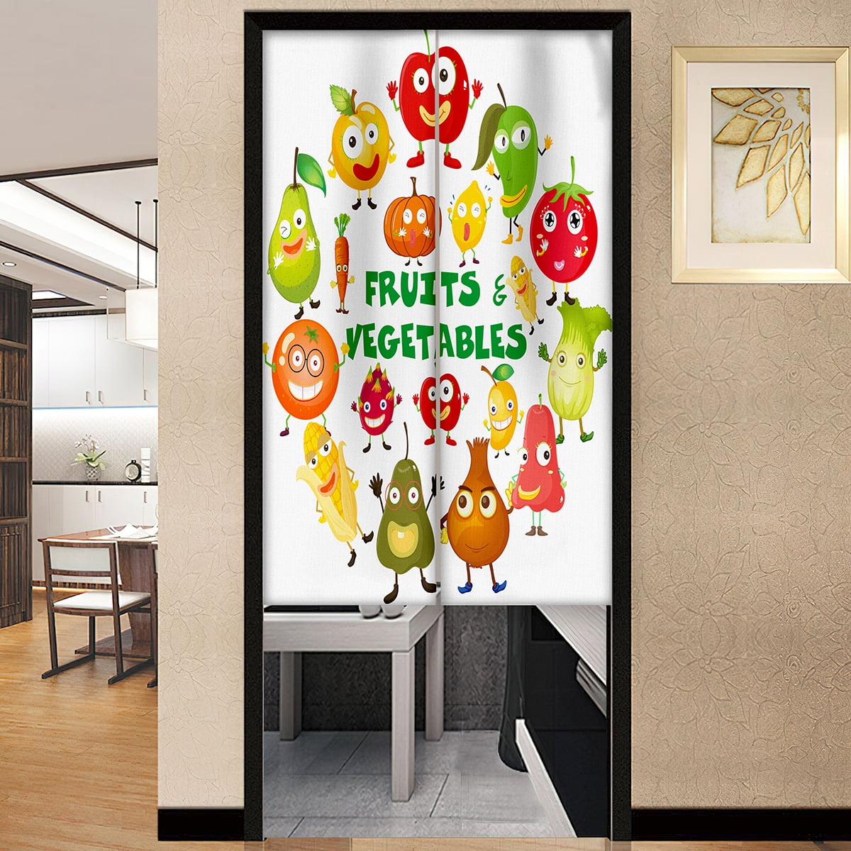 Cartoon Fruit Lemon Door Curtain Bedroom Kitchen Living Room Partition ...
