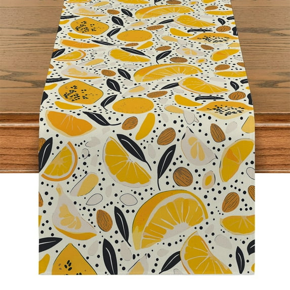 Cartoon Fruit Pear Banana Table Runner Rustic Dining Table rations ...