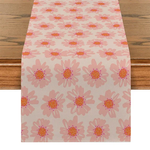 Cartoon Fruit Table Flag White Flower Plant Table Runner Home Kitchen ...