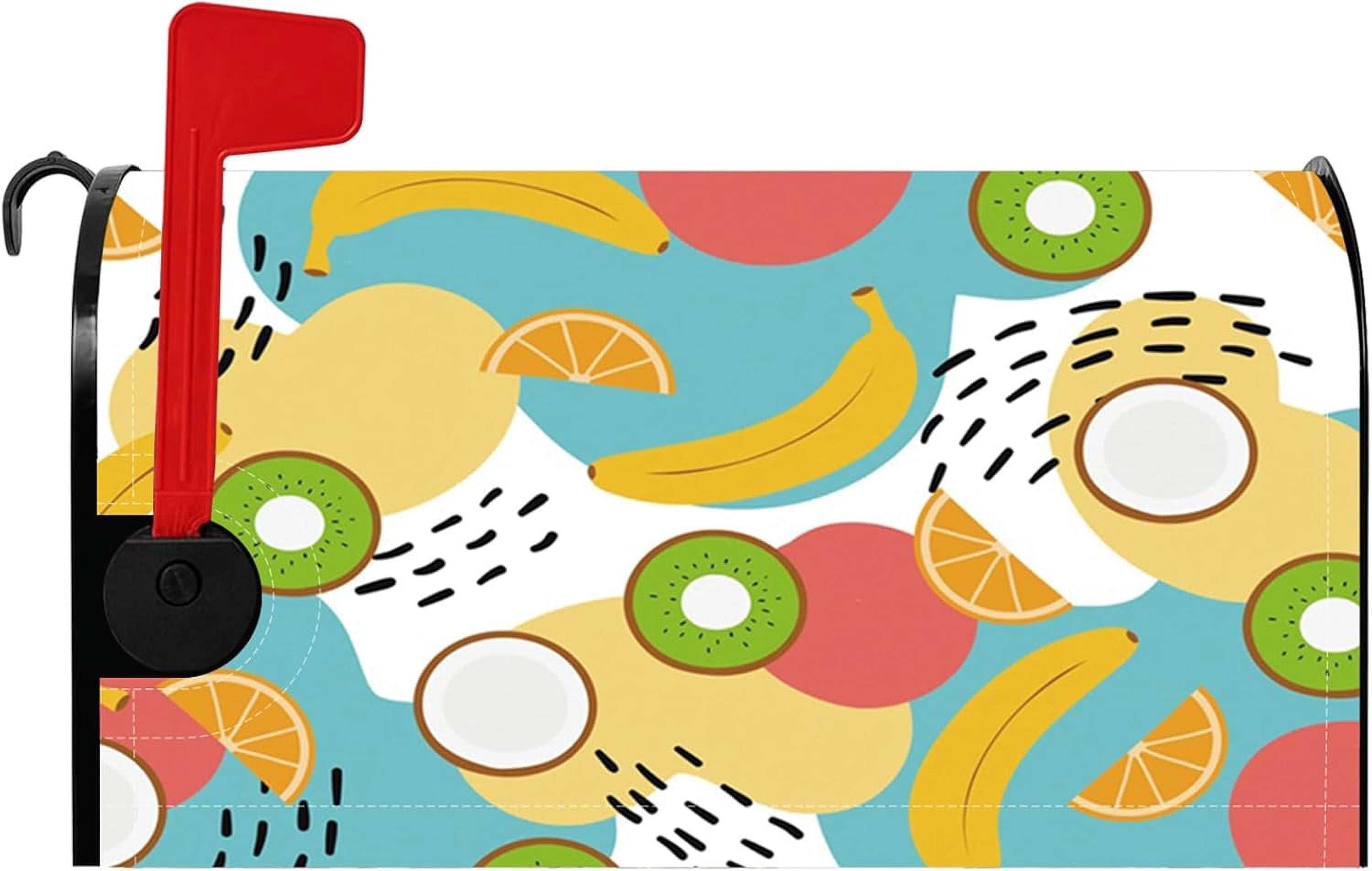 Cartoon Fruits Mailbox Covers Kiwifruit Banana Orange Mailbox Wraps ...