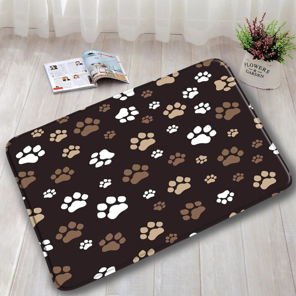 Cartoon Funny Cat Panda Children Bathroom Mats Cute Animals Footprints ...