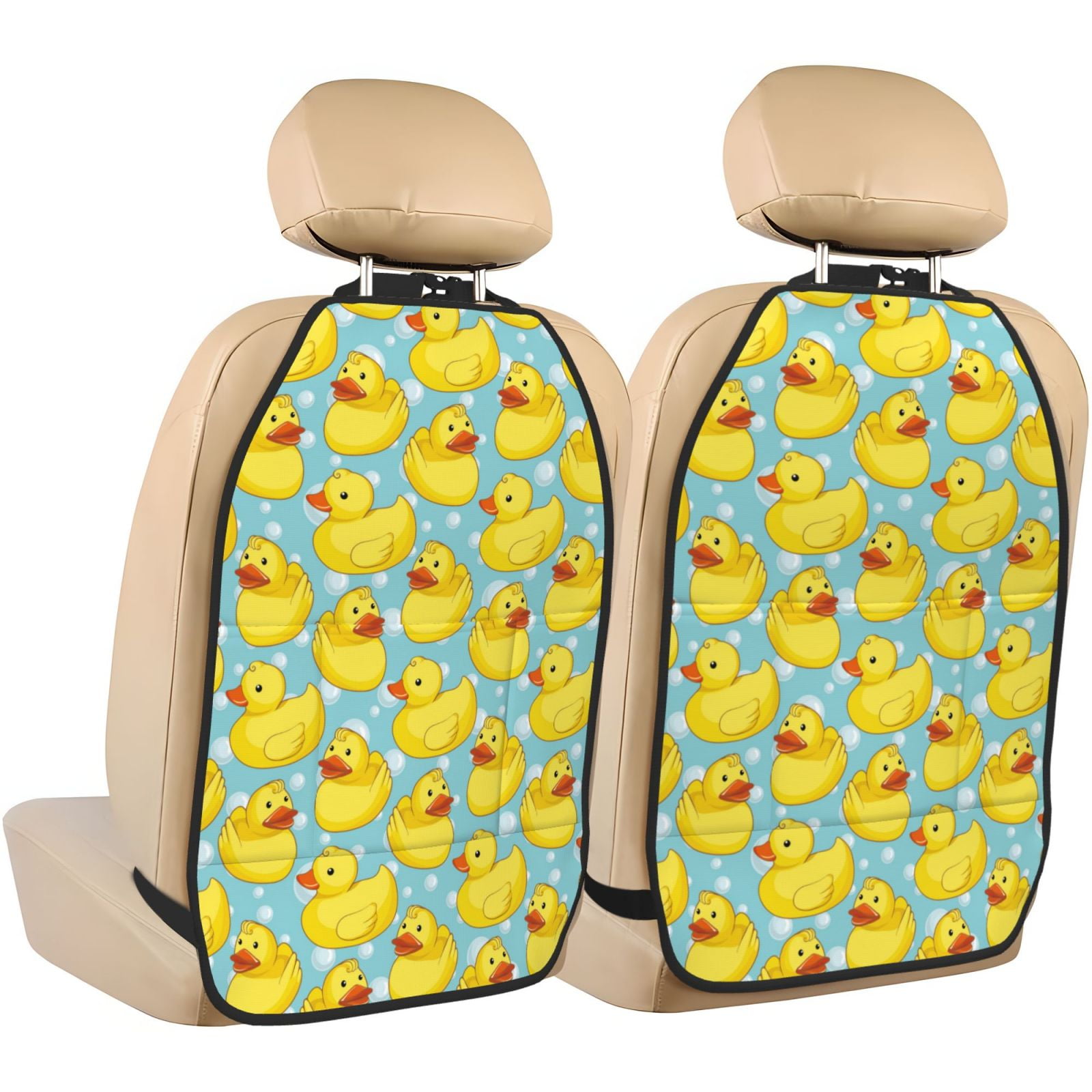 Cartoon Funny Cute Duck Bubble Mats Back Seat Protectors, Car Seat ...