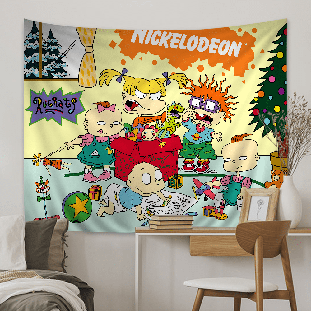 Cartoon Funny Rugrats Reusable Backdrop Cloth Animal Printed Background ...