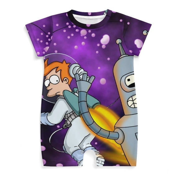 Cartoon Futurama Baby One-Piece Rompers Summer Short Sleeve Outfit ...