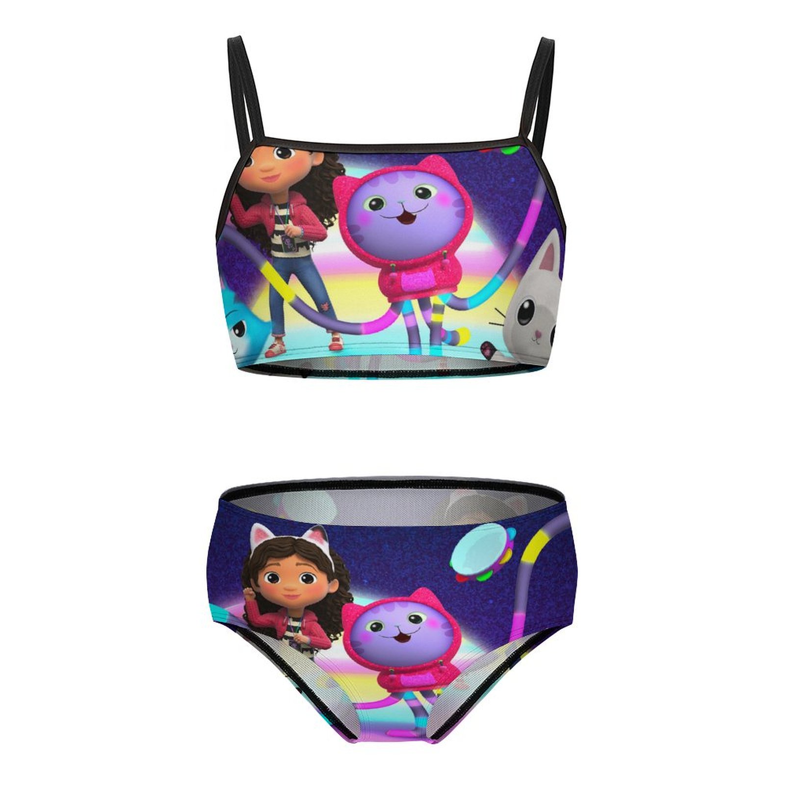 Cartoon Gabby's Dollhouse Children's Swimsuit Girls Swimwear 2 Piece ...