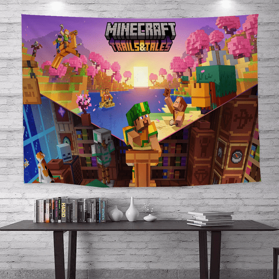 Cartoon Game Mine C-Crafts Colorful Tapestry Wall Hanging Hippie Flower ...